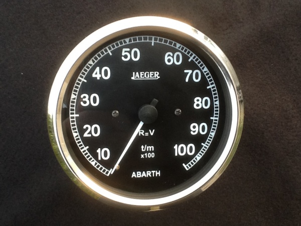 Abarth Jaeger electronic rev-counter black Ø 100 mm