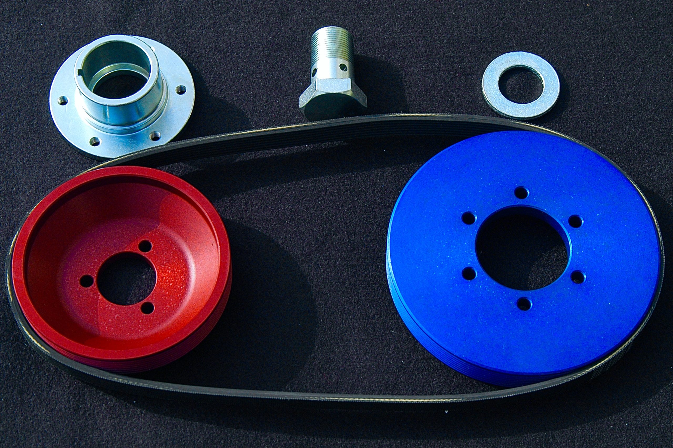 Fiat 500 belt drive pulleys set NANNI for dynamo (kit includes belt).