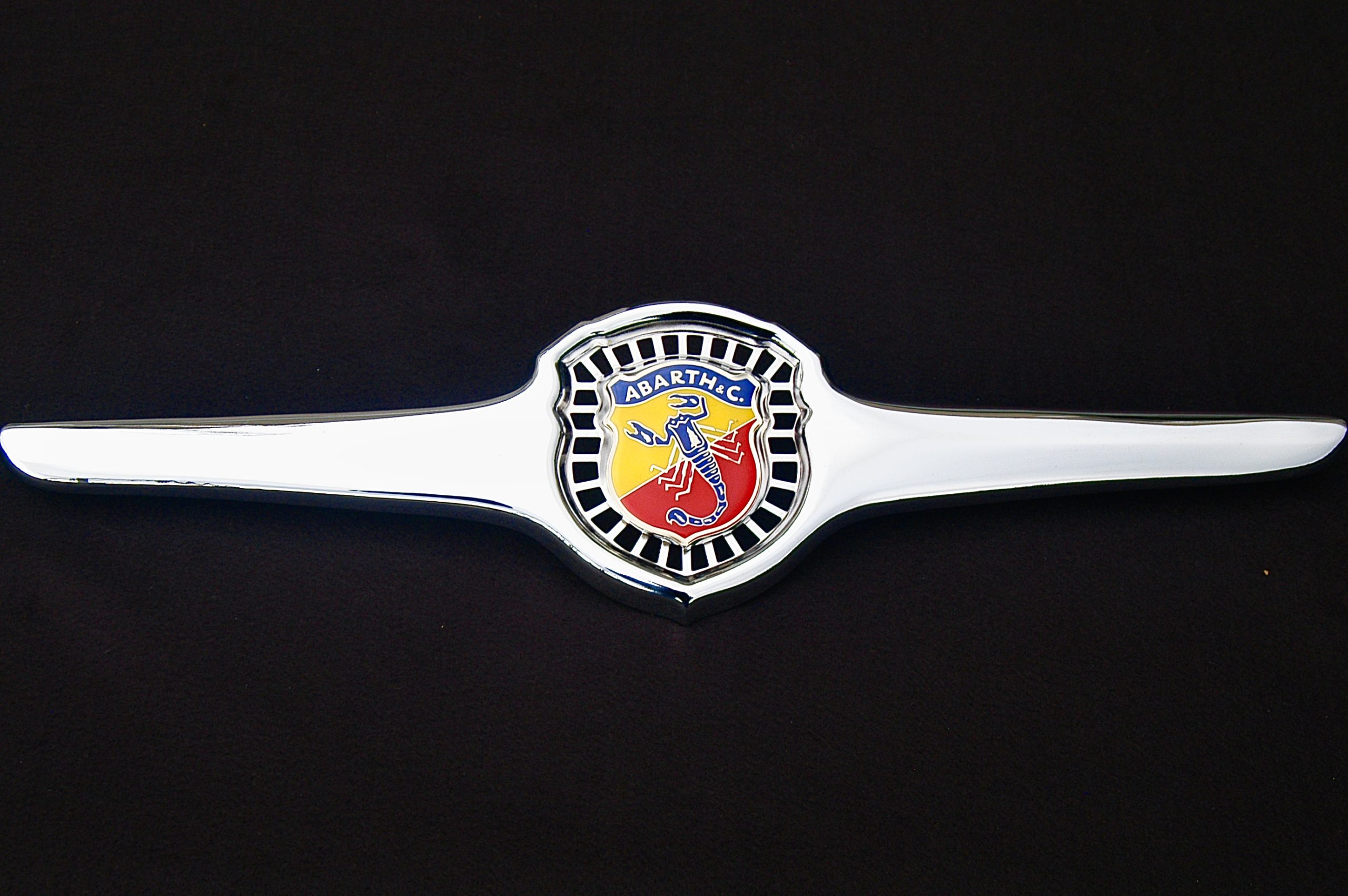 Fiat 500 D F Abarth original front grille chromed (open sun ray)