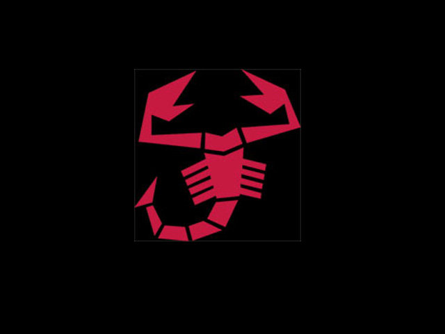 Sticker small red scorpion 17 cm. high.